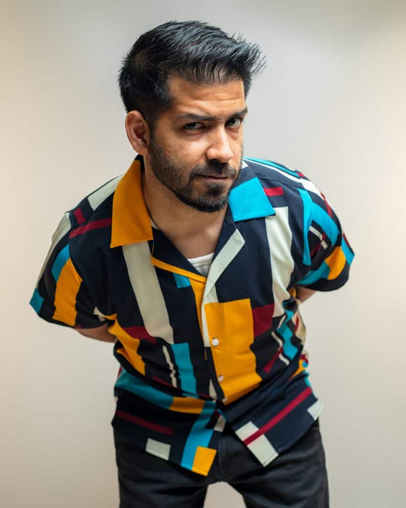 Men’s Block Printed Cuban Shirt in Multicolor - Gorur Ghash
