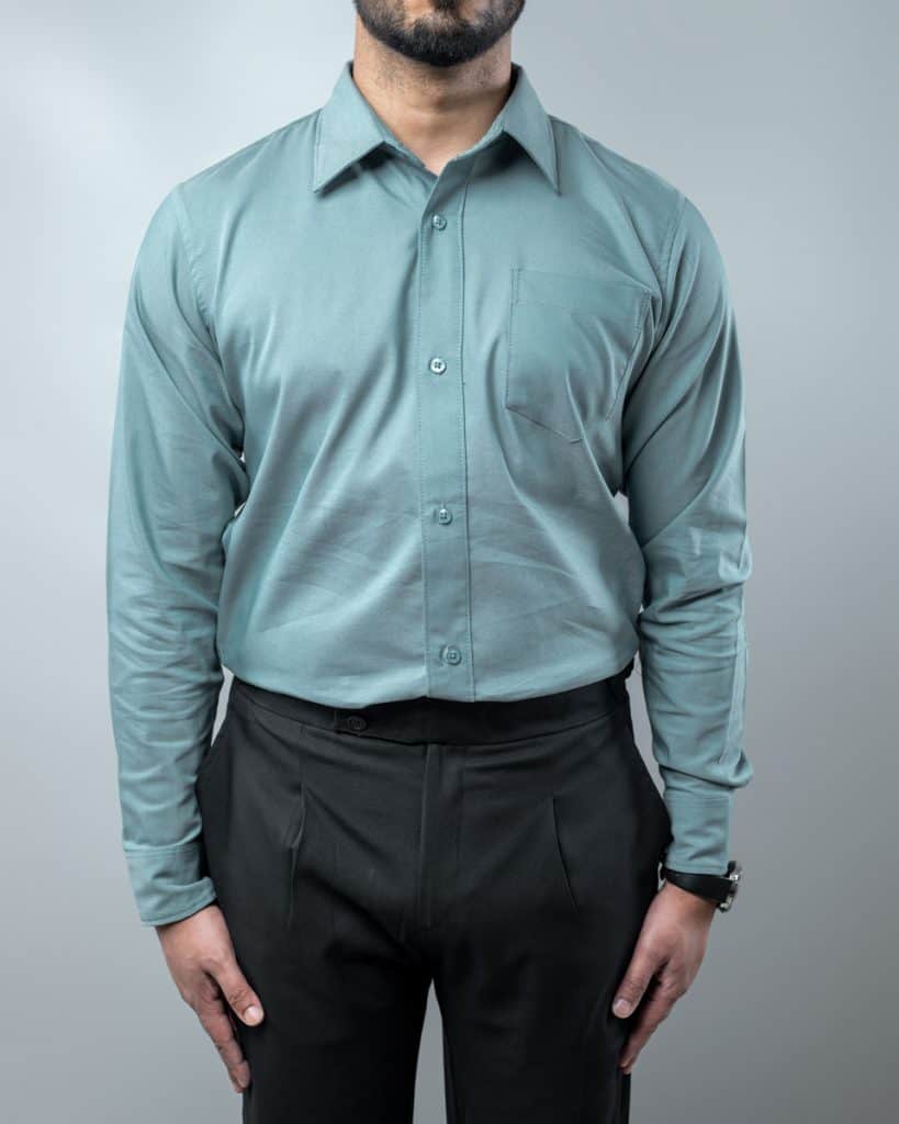 Office Shirt in Light Teal - Gorur Ghash