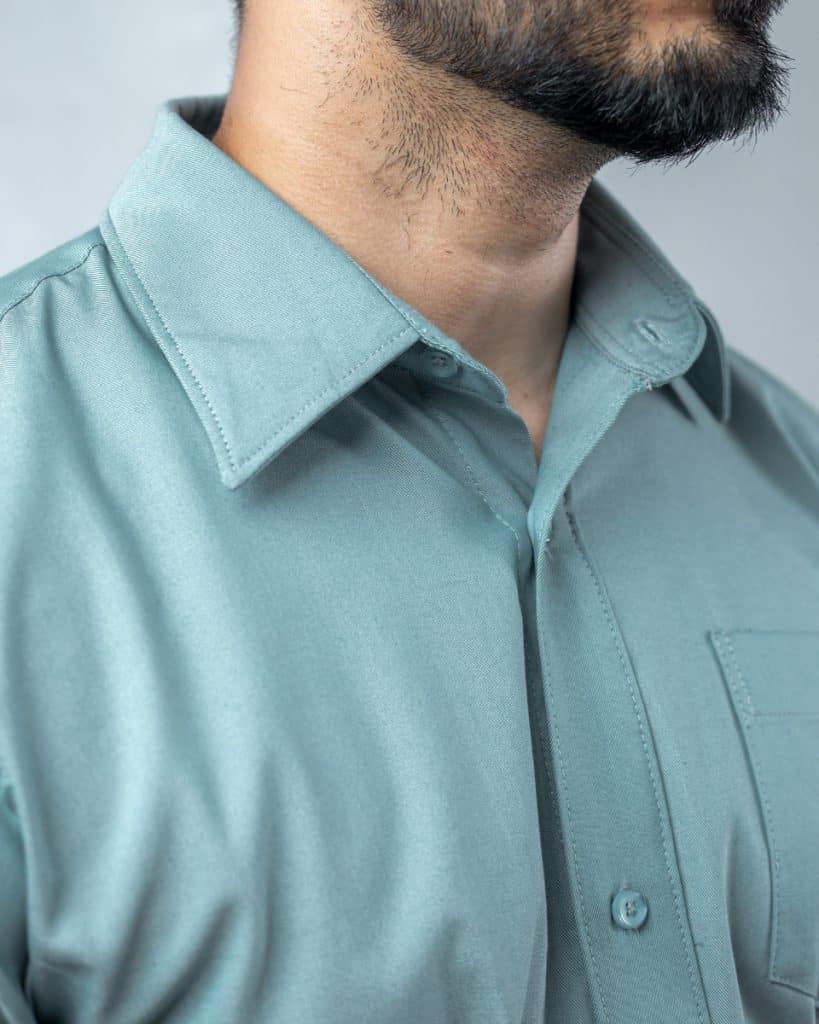 Office Shirt in Light Teal - Gorur Ghash