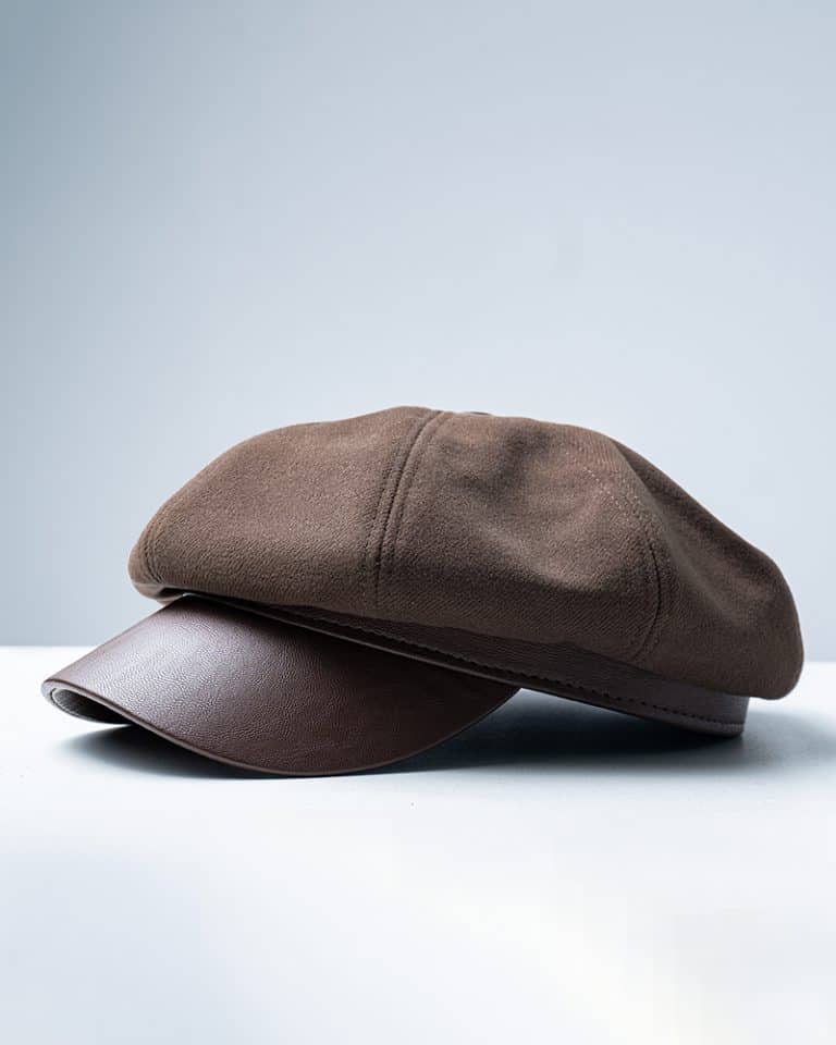 Newsboy Hat with Leather Bill - Gorur Ghash