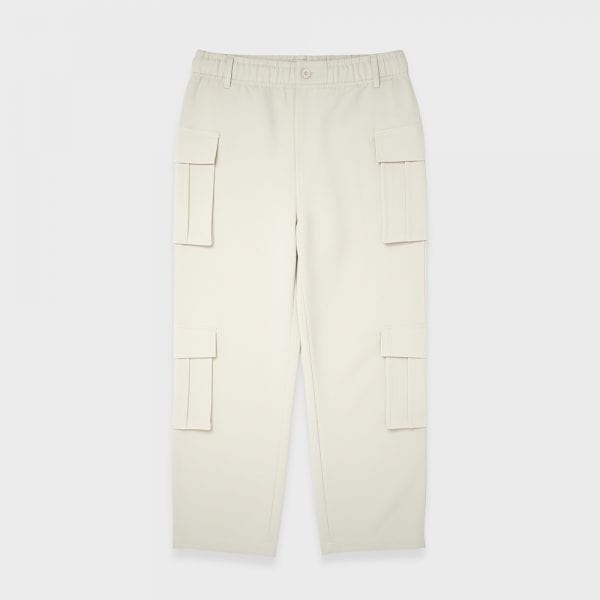 Utility Cargo Pants in Off White - Gorur Ghash